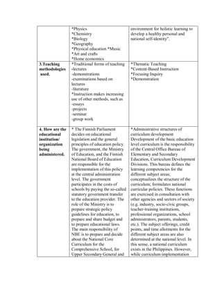 Educational Curriculum in Finland | PDF