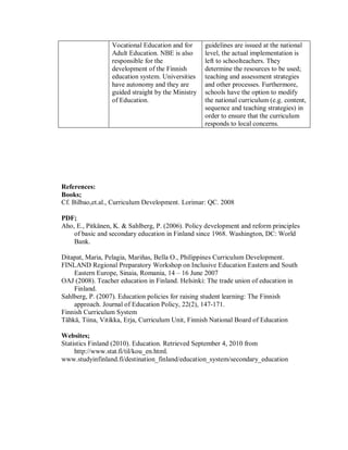 Educational Curriculum in Finland | PDF