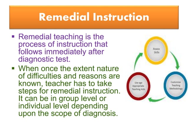 Educational Diagnosis - Diagnostic Test and Remedial Instruction | PPTX