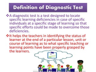 Educational Diagnosis - Diagnostic Test and Remedial Instruction | PPTX