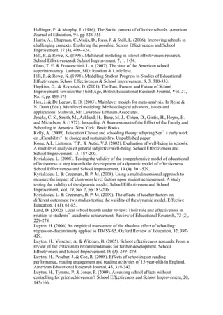 Educational effectiveness research | PDF