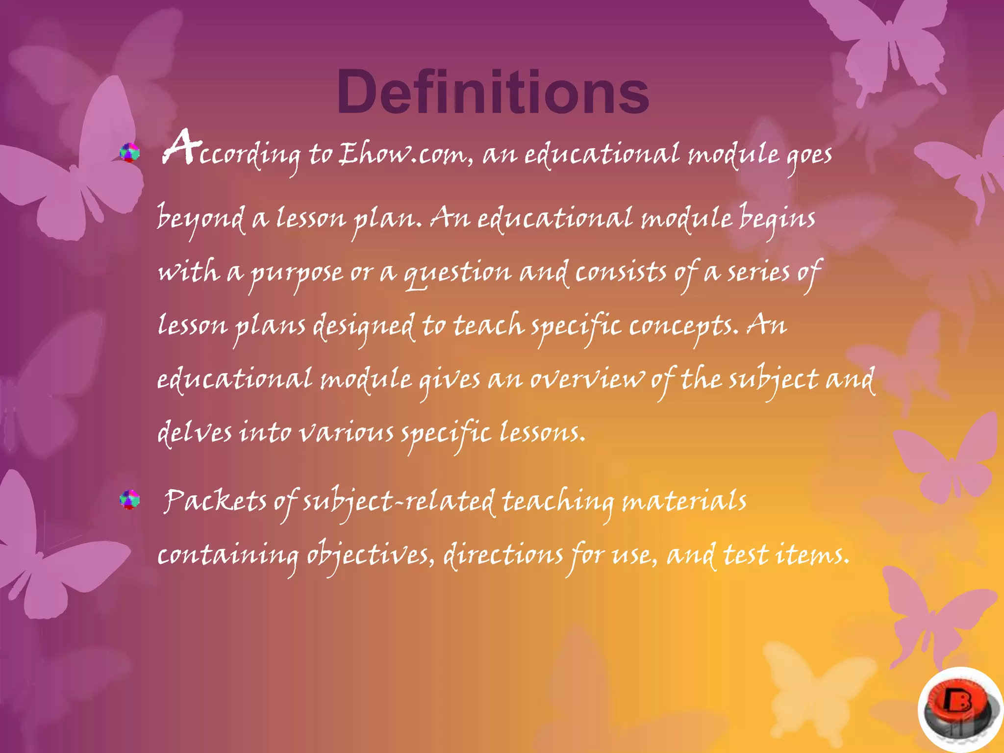 Educational english modules | PPT