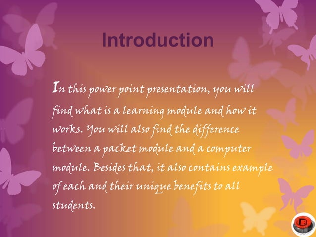 Educational english modules | PPT
