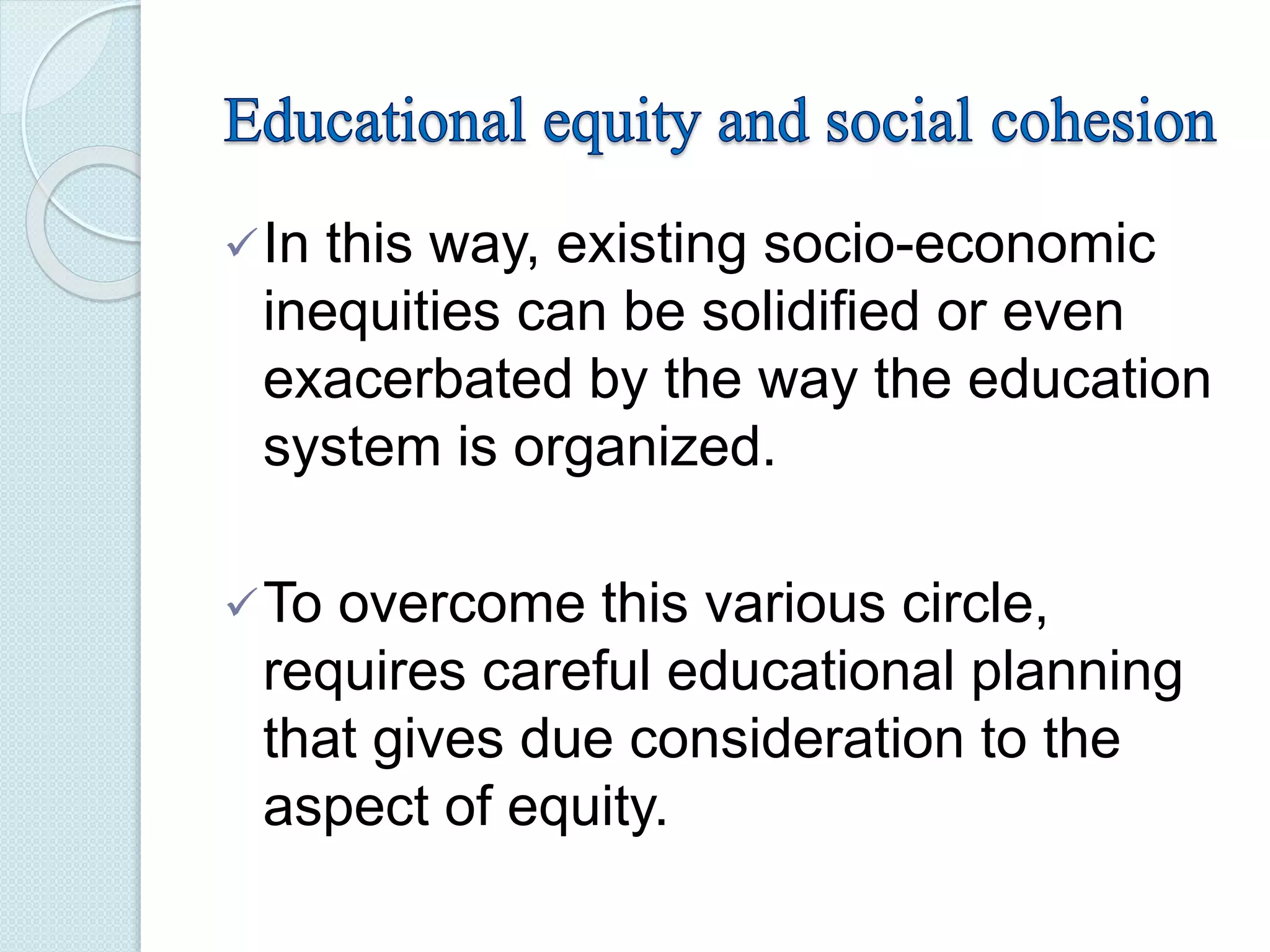 Educational equity and social cohesion. pptx | PPTX