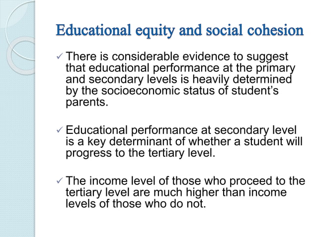 Educational Equity And Social Cohesion Pptx Pptx