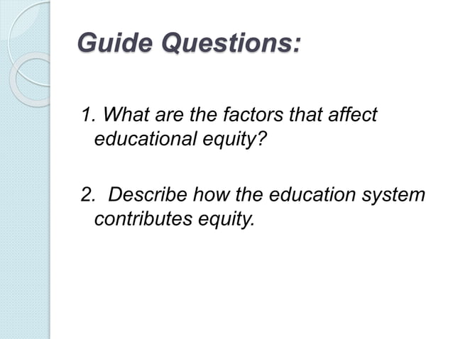 Educational equity and social cohesion. pptx | PPTX