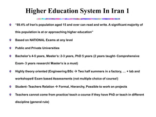 Educational Experience Iran Uk Sweden | PPTX