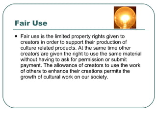 Educational Fair Use And Creative Commons | PPT