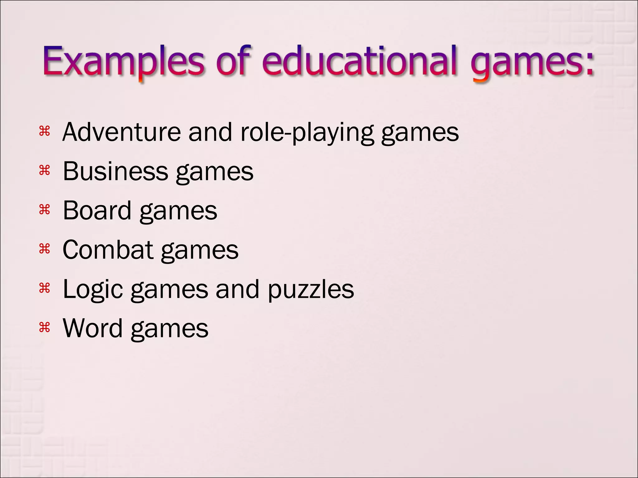 Educational Games | PPT
