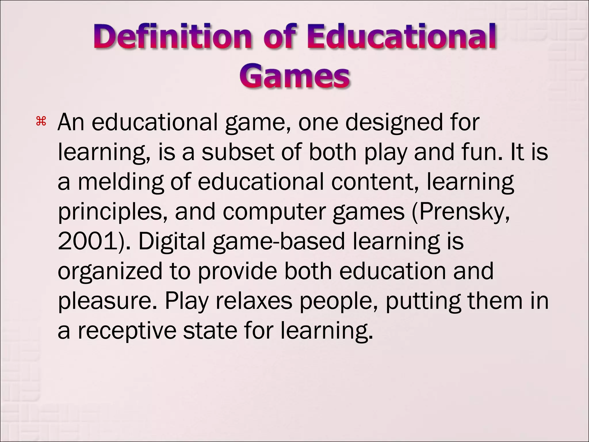 Educational Games | PPT