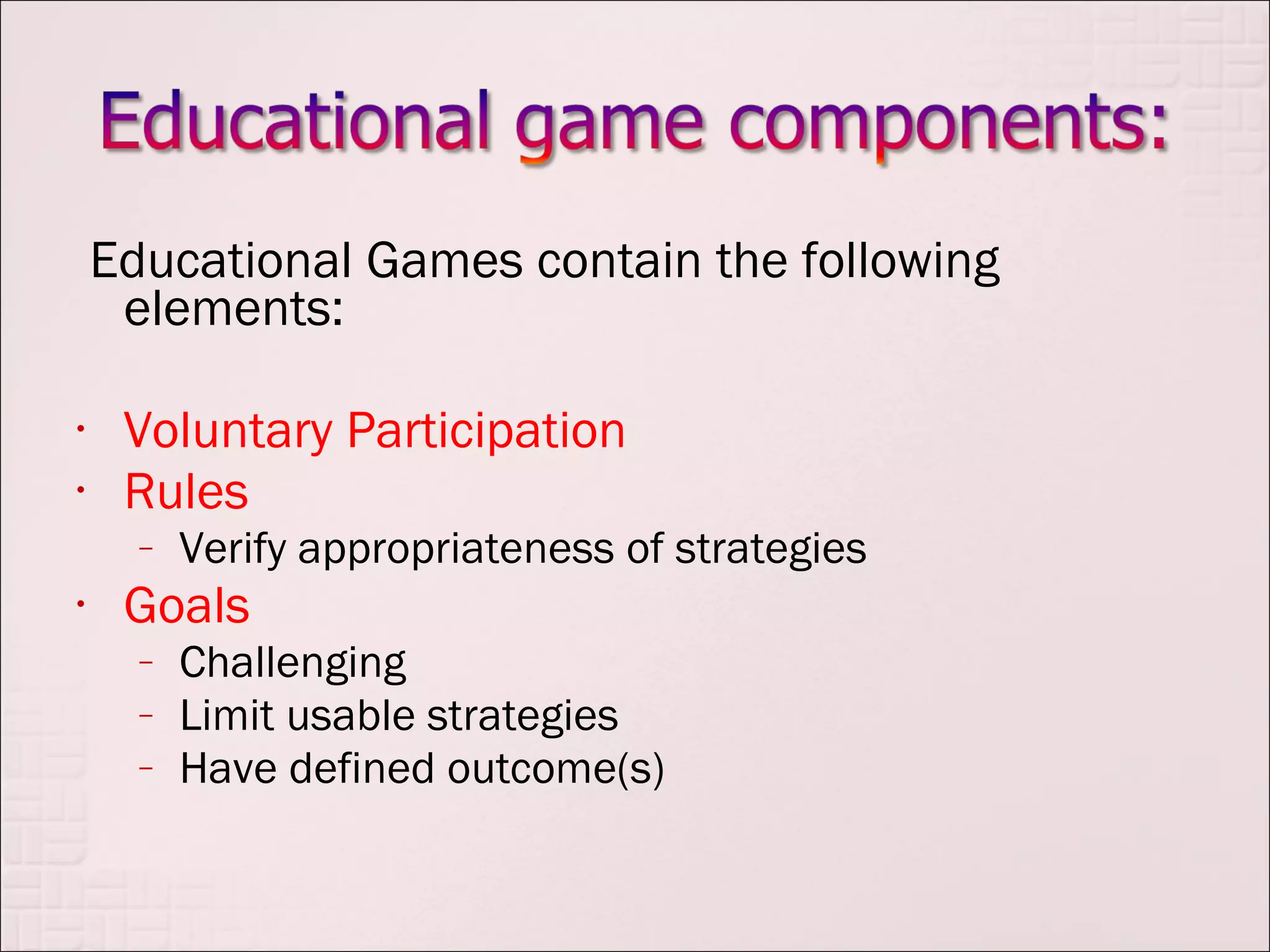 Educational Games | PPT