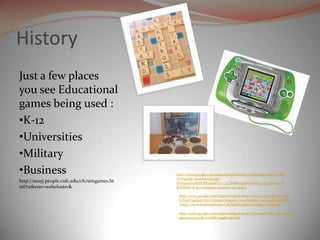 Educational games and simulations | PPTX