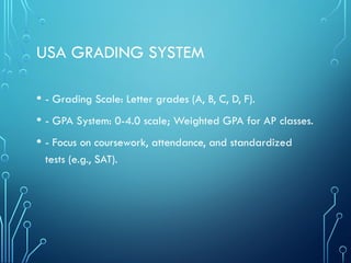 Educational_Grading_Systems.of india and USA and comparison of both. | PPTX