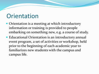 Educational guidance | PPTX