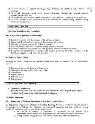Educational guidance & counseling study material for mid term b.ed. 6th ...