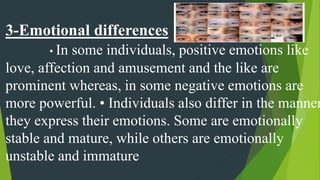Educational implications of individual differences among students and | PPT