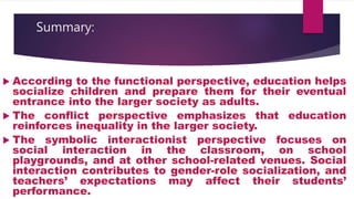 Educational implications of various sociological concepts | PPTX