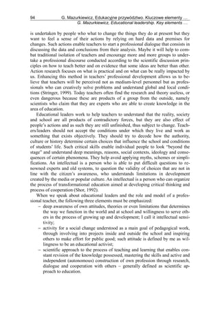 Educational leadership. key elements supporting | PDF