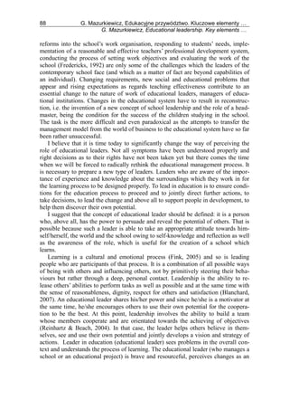 Educational leadership. key elements supporting | PDF