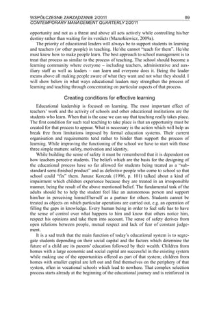 Educational leadership. key elements supporting | PDF