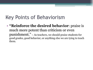 Behaviorism in Education | PPTX