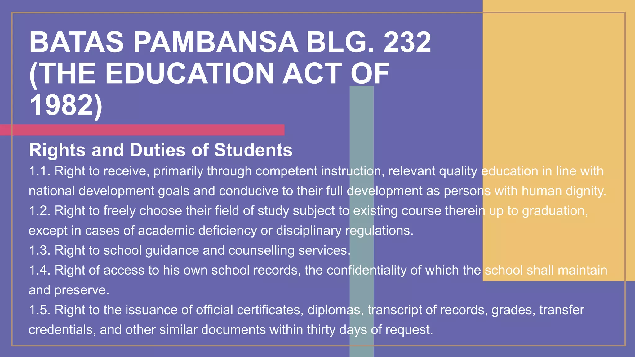 Educational legislation | PPTX