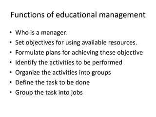 Educational management. | PPTX