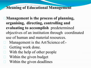 Educational management | PDF
