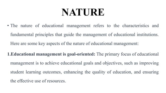 EDUCATIONAL MANAGEMENT.pptx | Professional School | Postgraduate Education