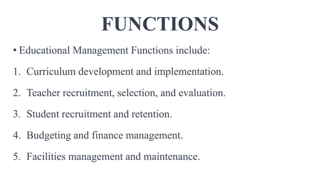 EDUCATIONAL MANAGEMENT.pptx | Professional School | Postgraduate Education