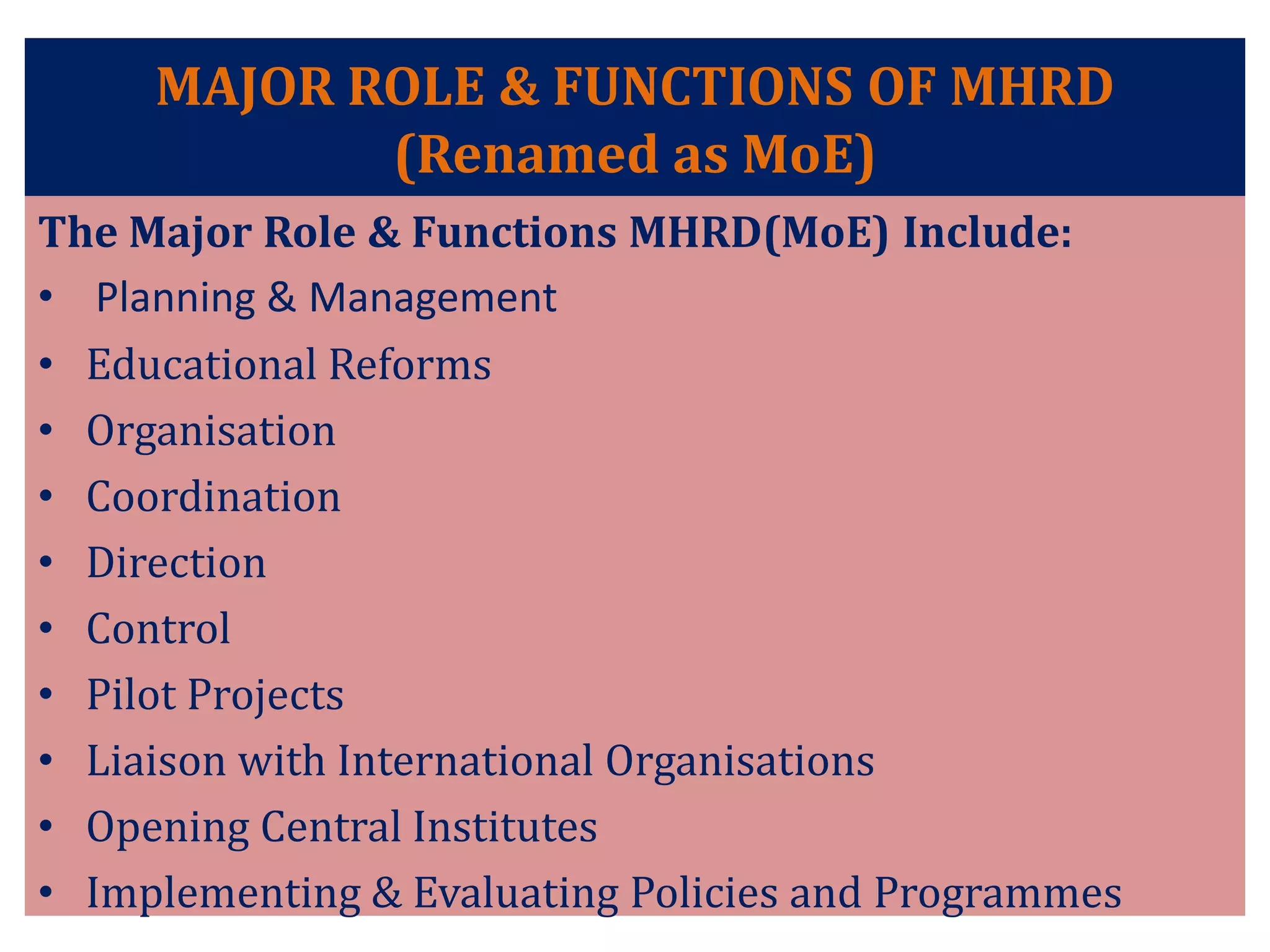 Educational management structure & roles at different levels by Dr R N ...