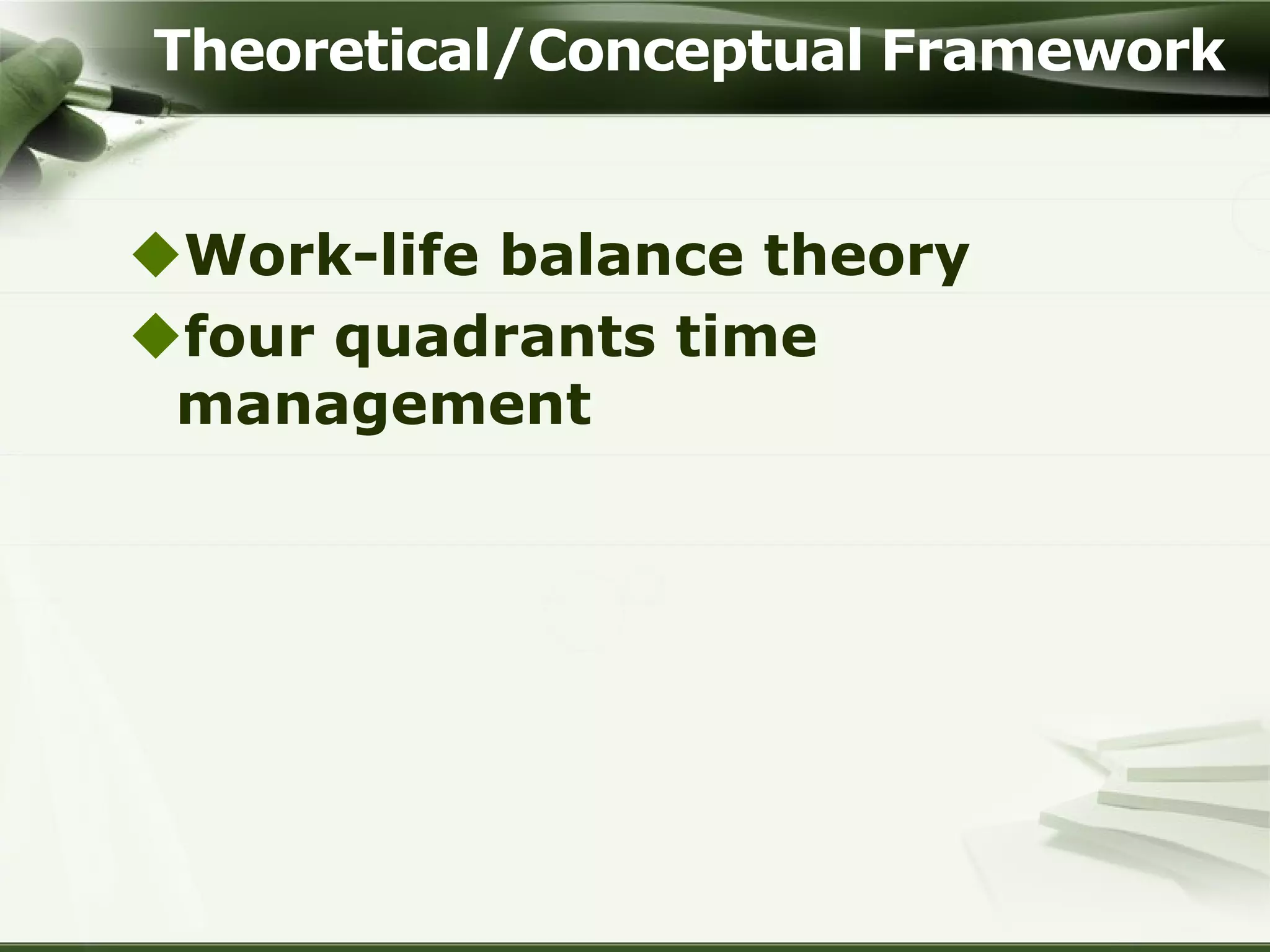 Educational managers' four life quadrants | PDF