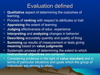 Educational measurement and evaluation | PPT