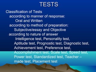 Educational measurement and evaluation | PPT