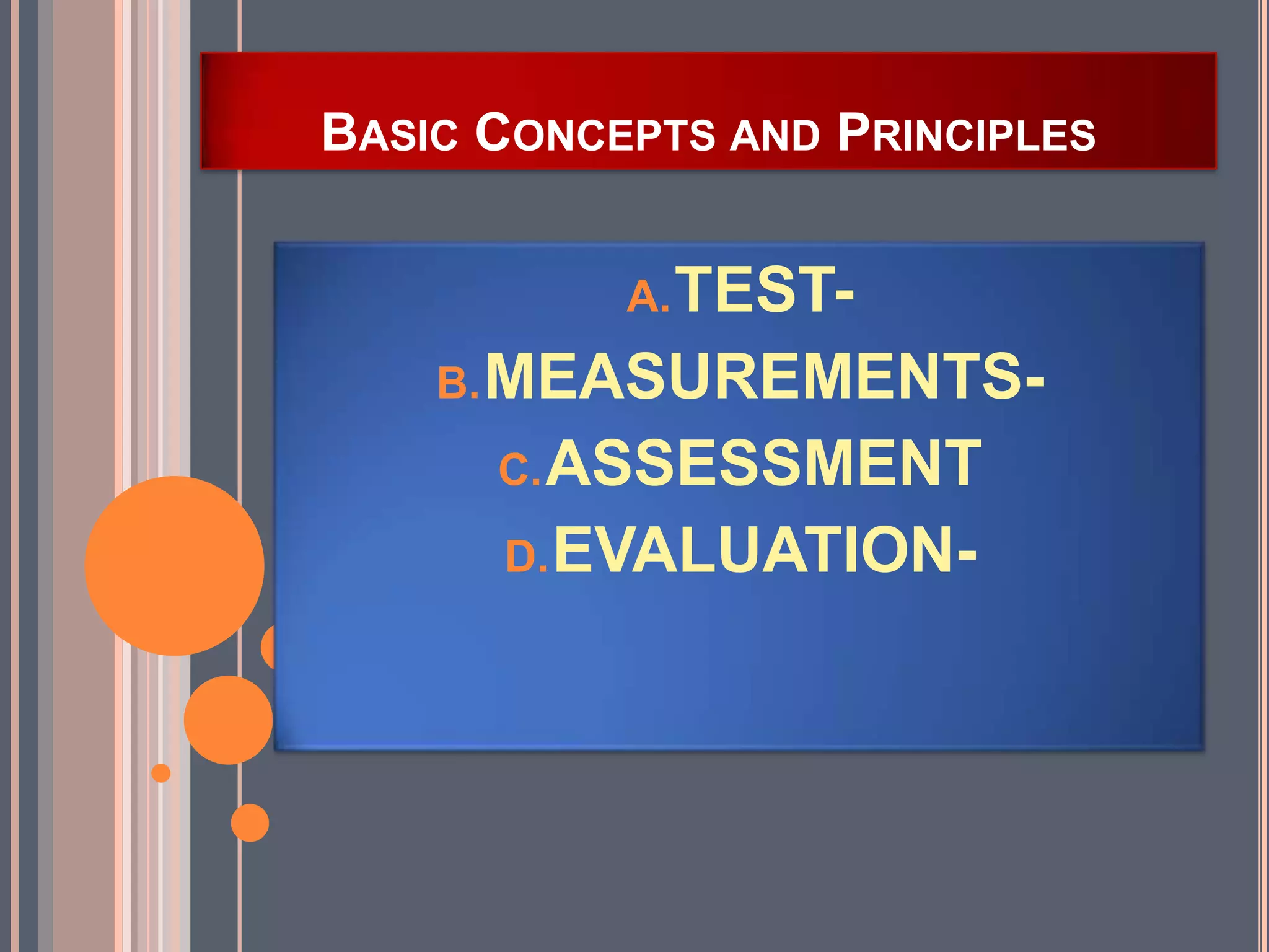 Educational measurement, assessment and evaluation | PPT