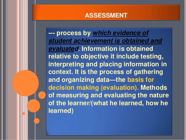 Educational measurement, assessment and evaluation