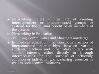 MEU WORKSHOP Educational networking for growth | PPTX