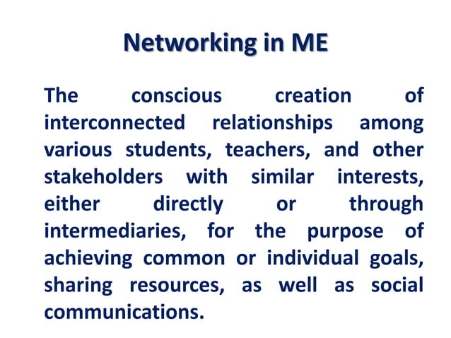 Educational Networking for Growth in Medical Education | PDF ...