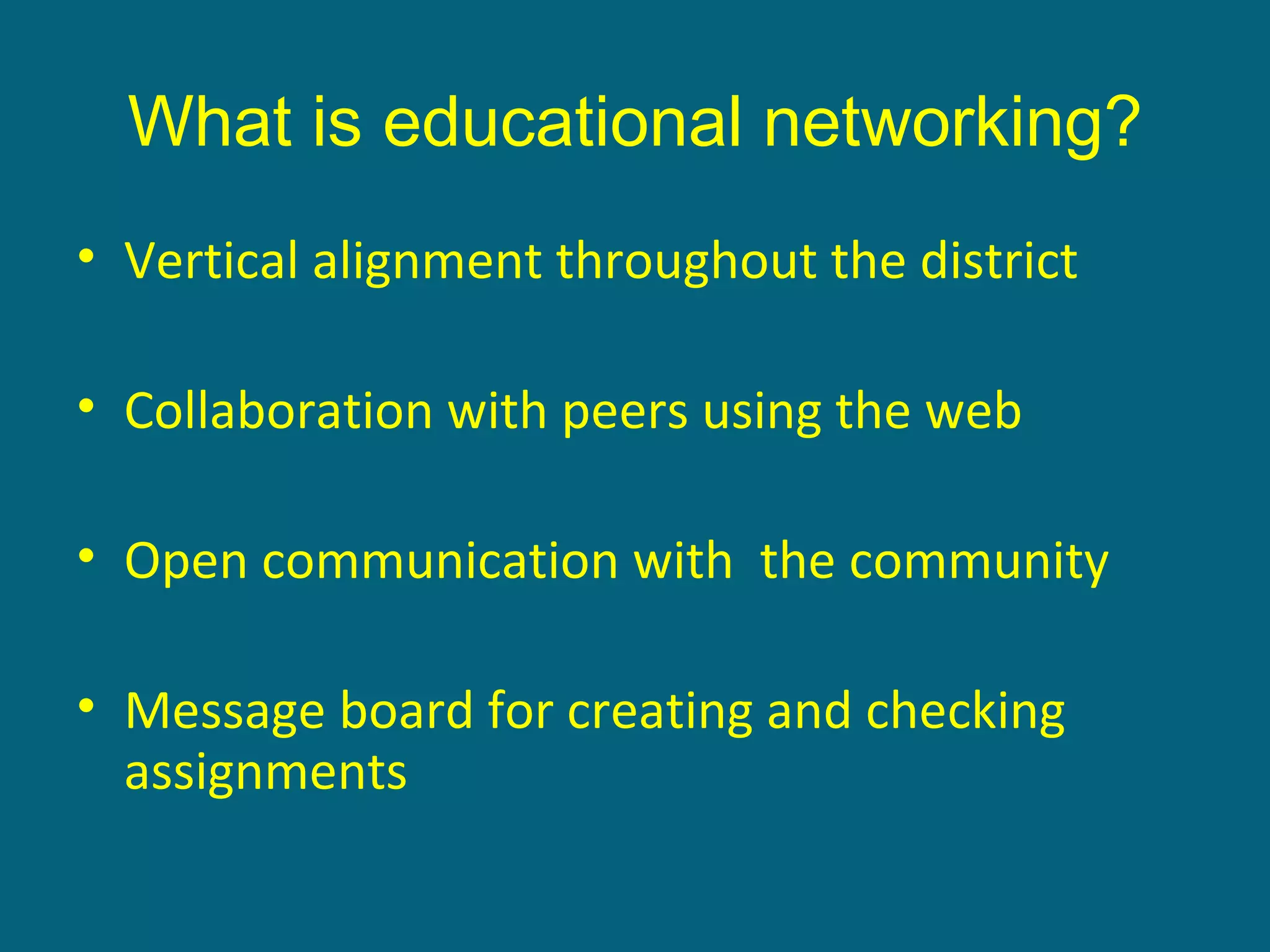 Educational Networking Power Point | PPT
