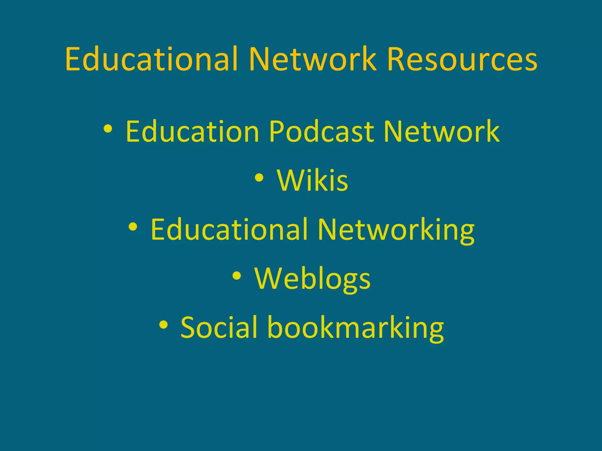 Educational Networking Power Point | PPT