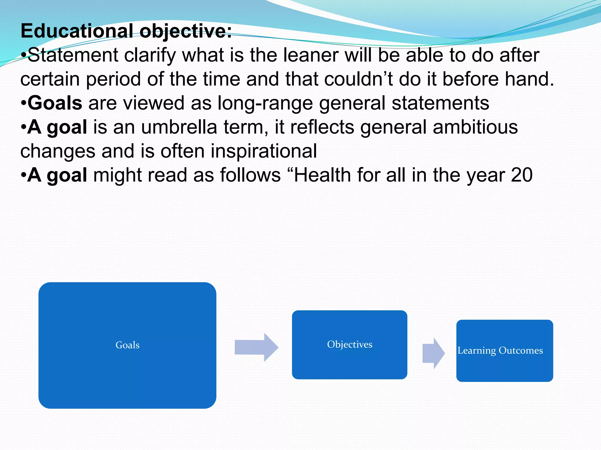 Educational objectives | PPTX