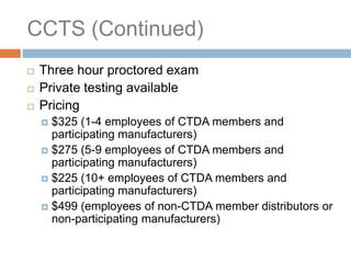 CTDA Educational Opportunities Webinar | PPT | Free Download