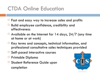 CTDA Educational Opportunities | PPT