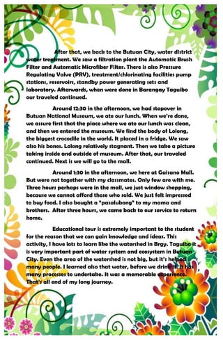 Educational Plan Tour (A NARRATIVE REPORT) | DOCX