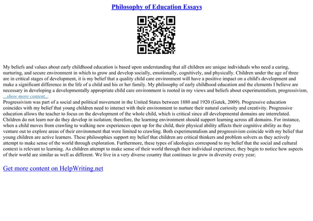 Educational Philosophies Essay | PPT