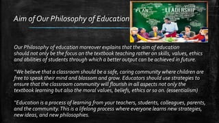 Educational Philosophy - A Student's Perspective | PPT