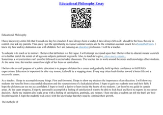 Educational Philosophy | PDF | Educational Assessment | Education