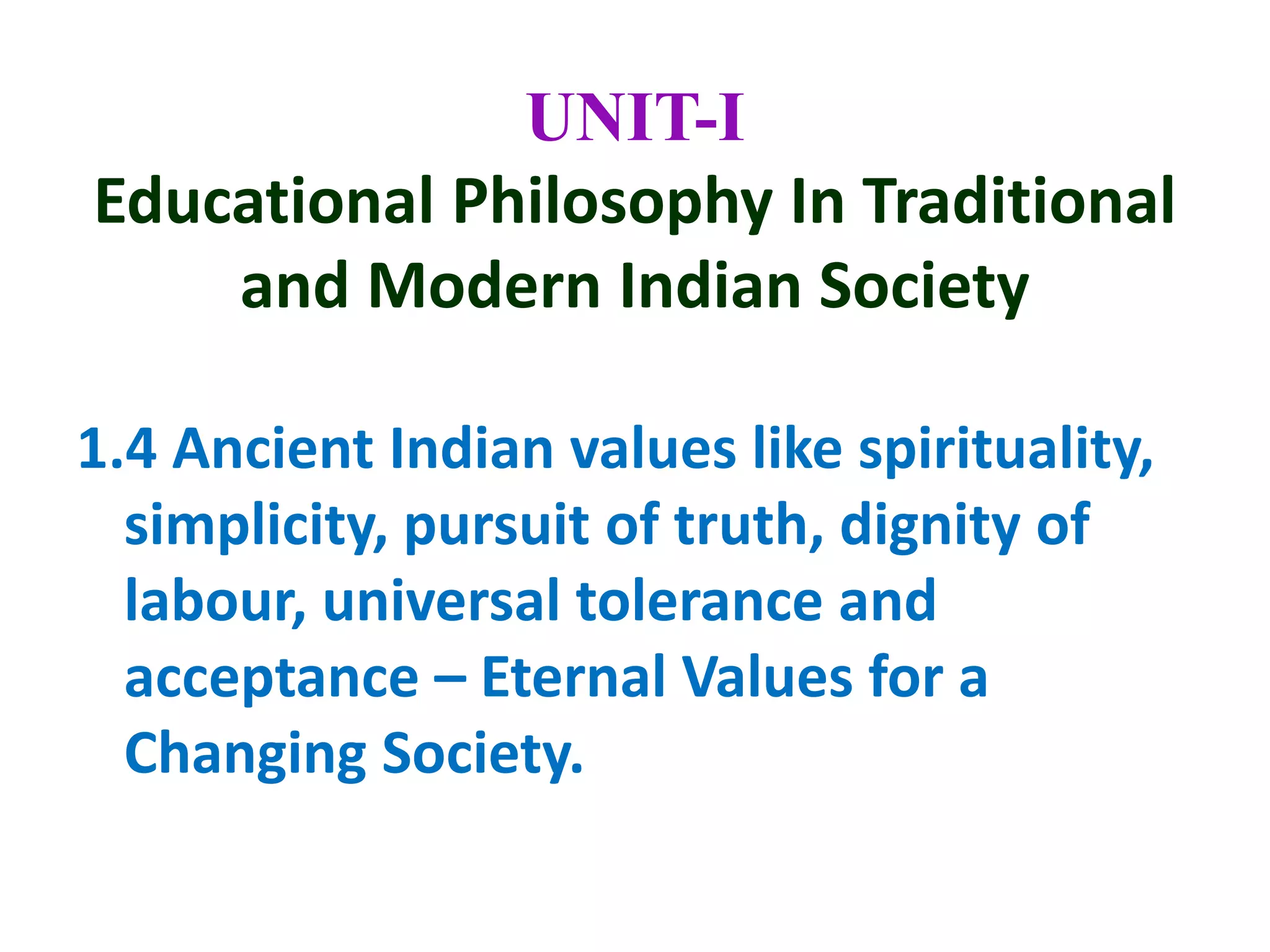 Ancient Indian Values | PPTX