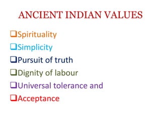 Ancient Indian Values | PPTX