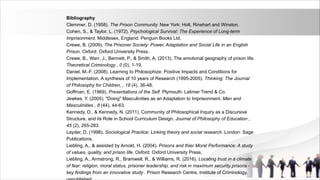 Educational Philosophy in Prison / Correctional Facilities | PDF